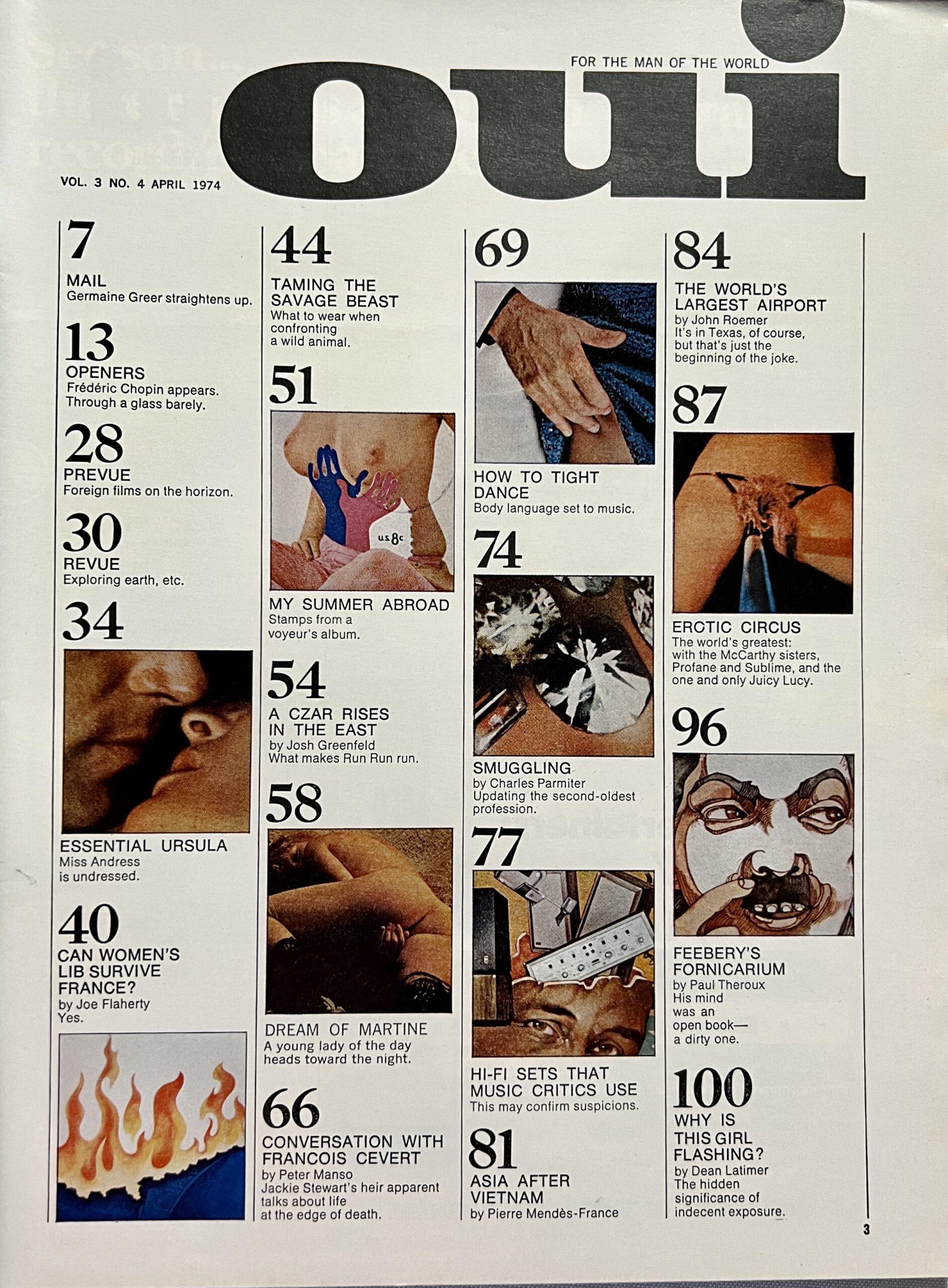 Oui April 1974 Adult Magazine - VM16