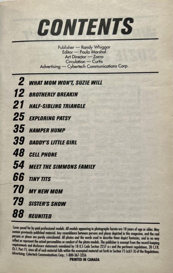 Family Flesh 4/9 2000'S Adult Incest Digest Letters Booklet ...