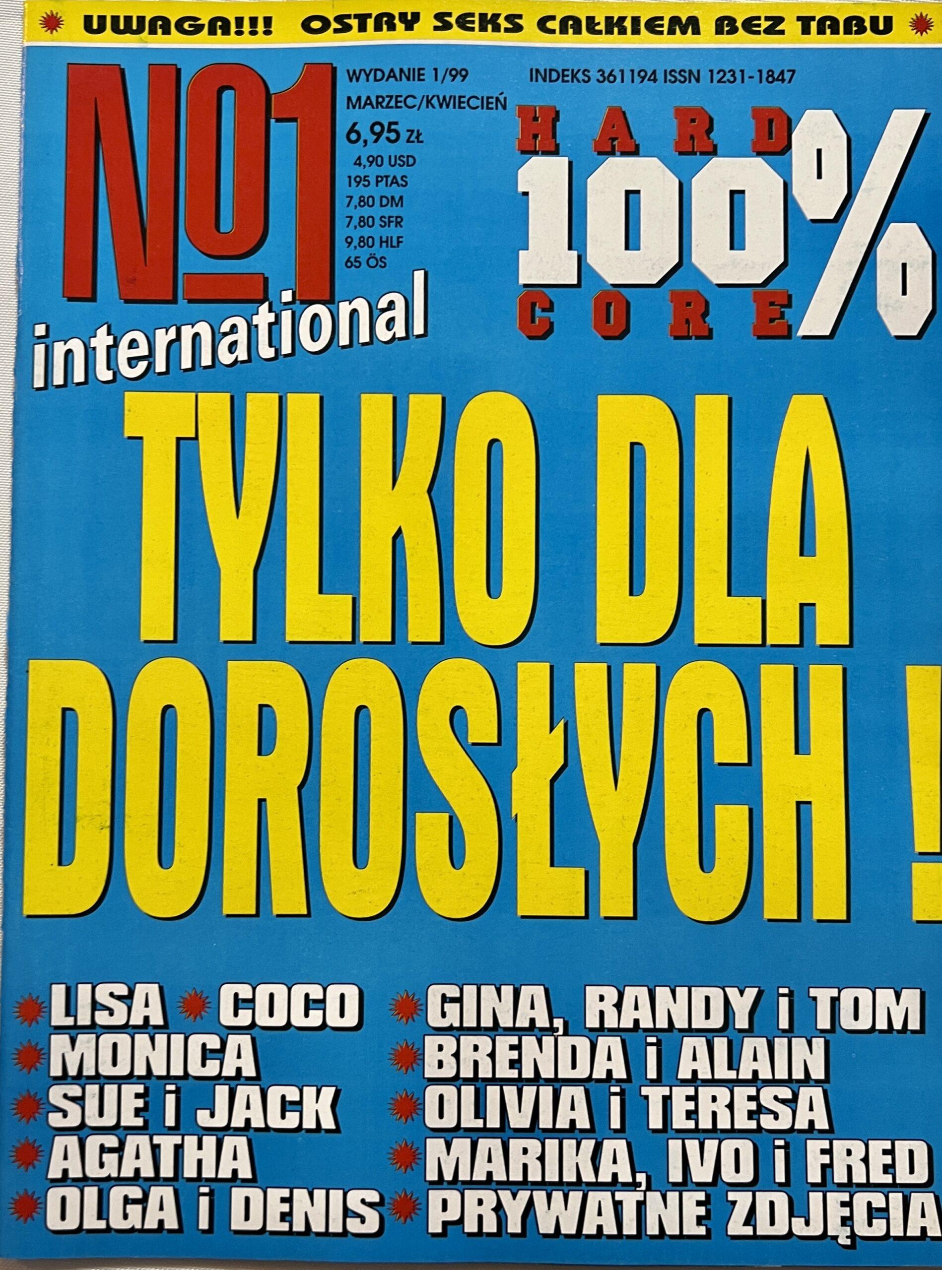 No. 1 International #1 1999 Polish Adult Magazine *100% Hardcore* - VM16