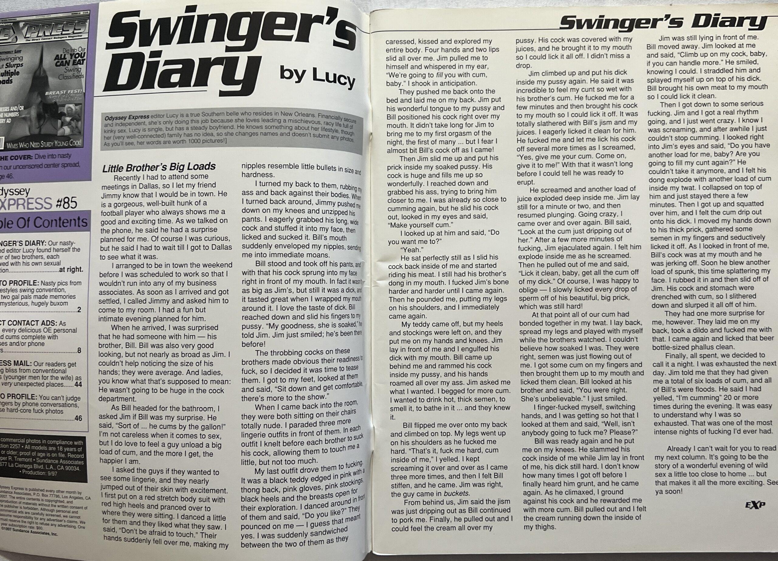 Odyssey Express Contacts & Swingers Magazine #85 1997 *Personals* - VM16