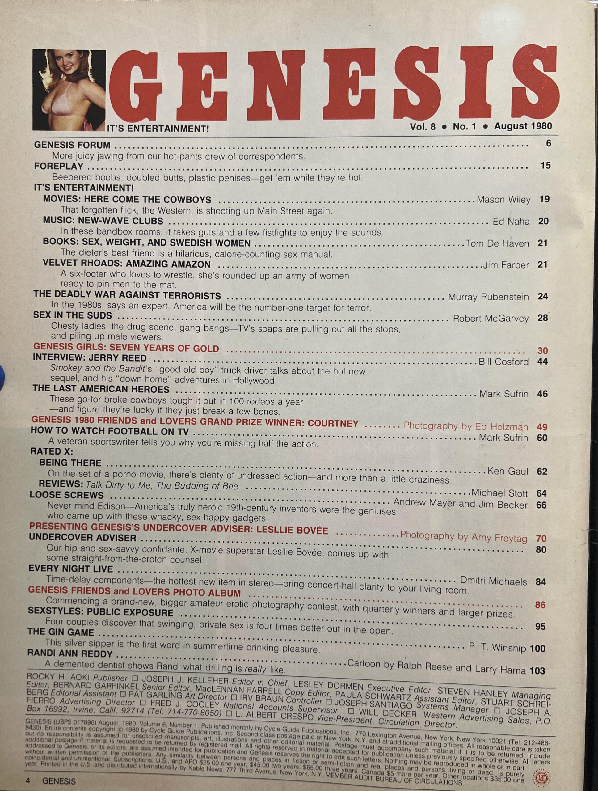 Genesis August 1980 - Vintage Magazines 16